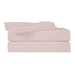 Just Linen 400 TC 100% Egyptian Cotton Sateen, Solid Queen Sheet Set with 18" Deep Pocketed ...